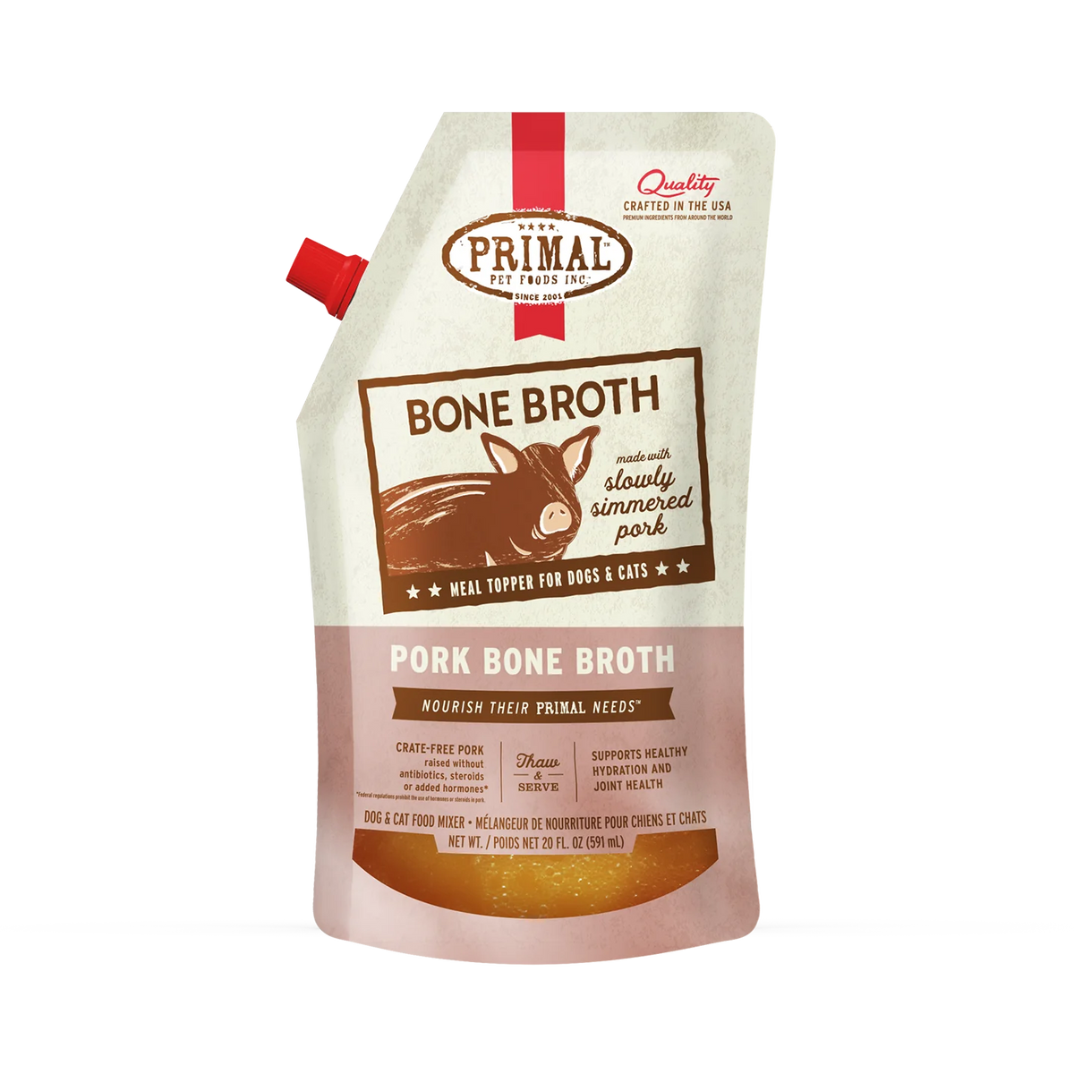 PRIMAL FROZEN BONE BROTH PORK – Paws on Chicon