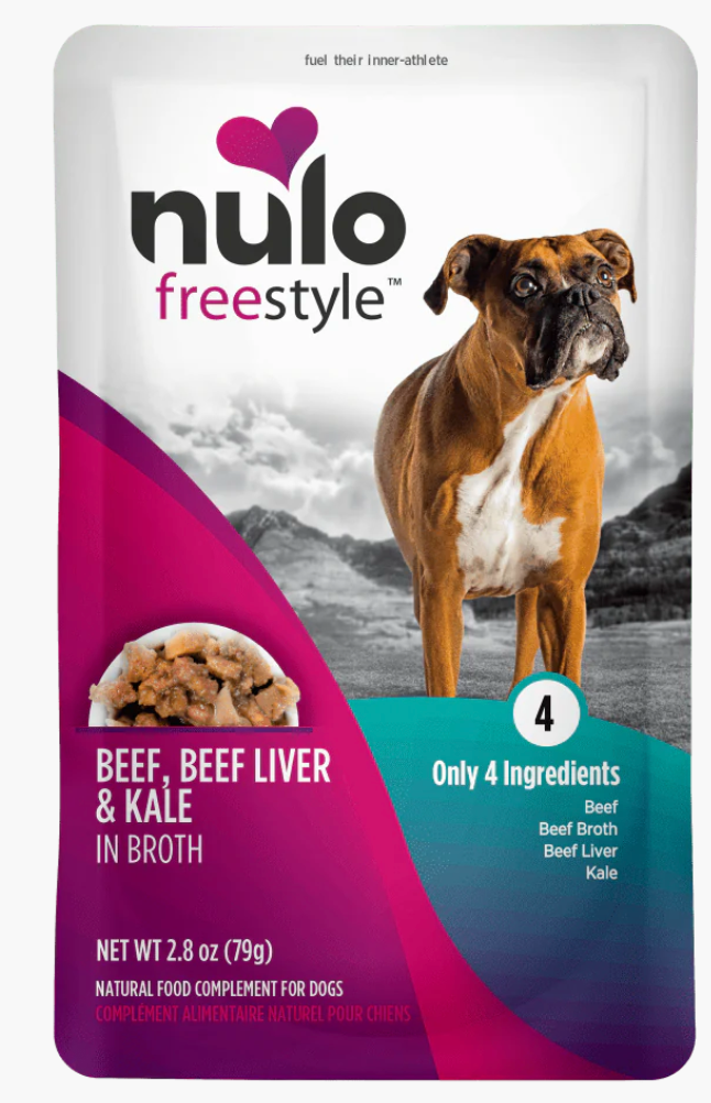 Nulo FreeStyle Beef, Beef Liver & Kale In Broth Recipe 3OZ – Paws on Chicon