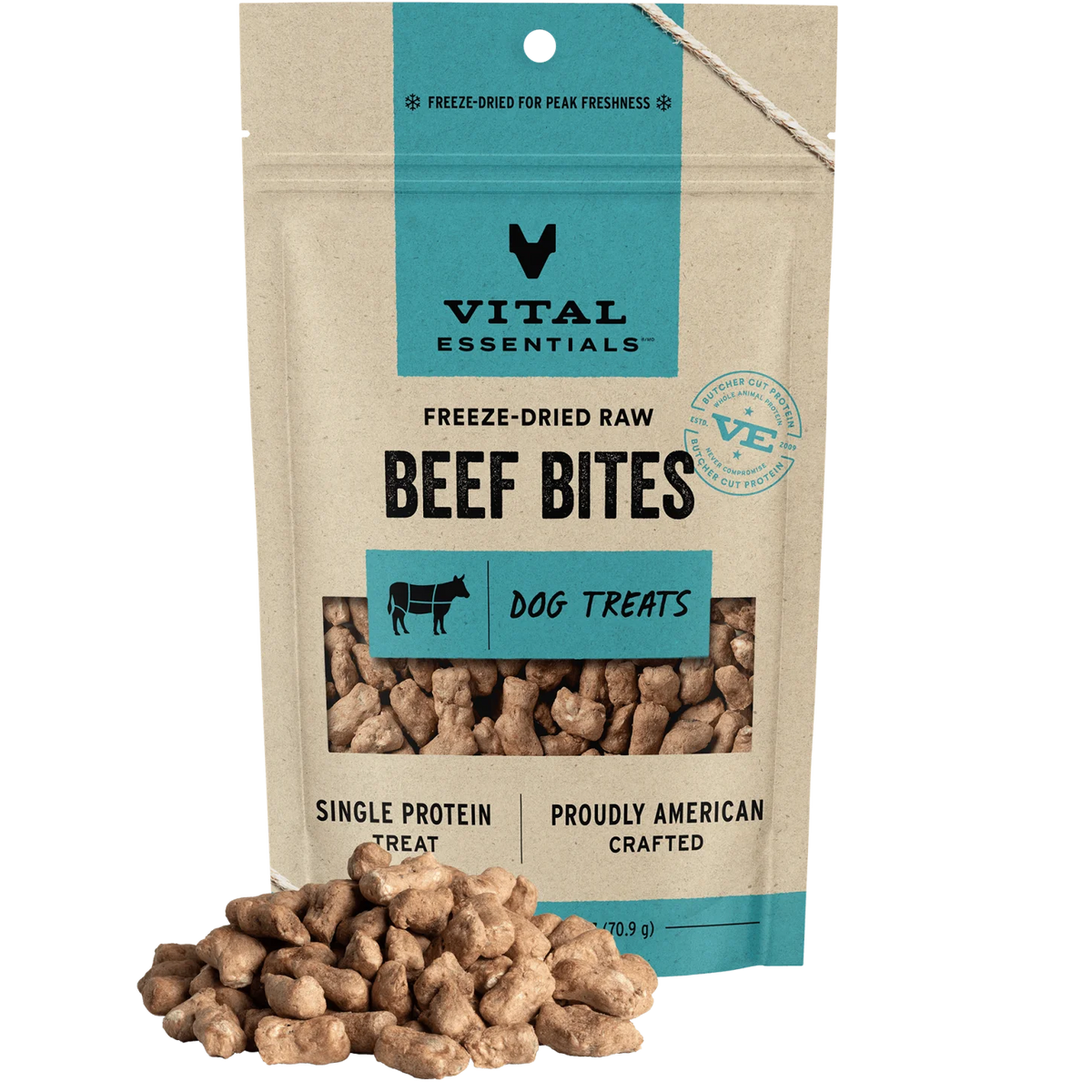 Vital Essentials Freeze-Dried Beef Bites Dog Treats – Paws on Chicon