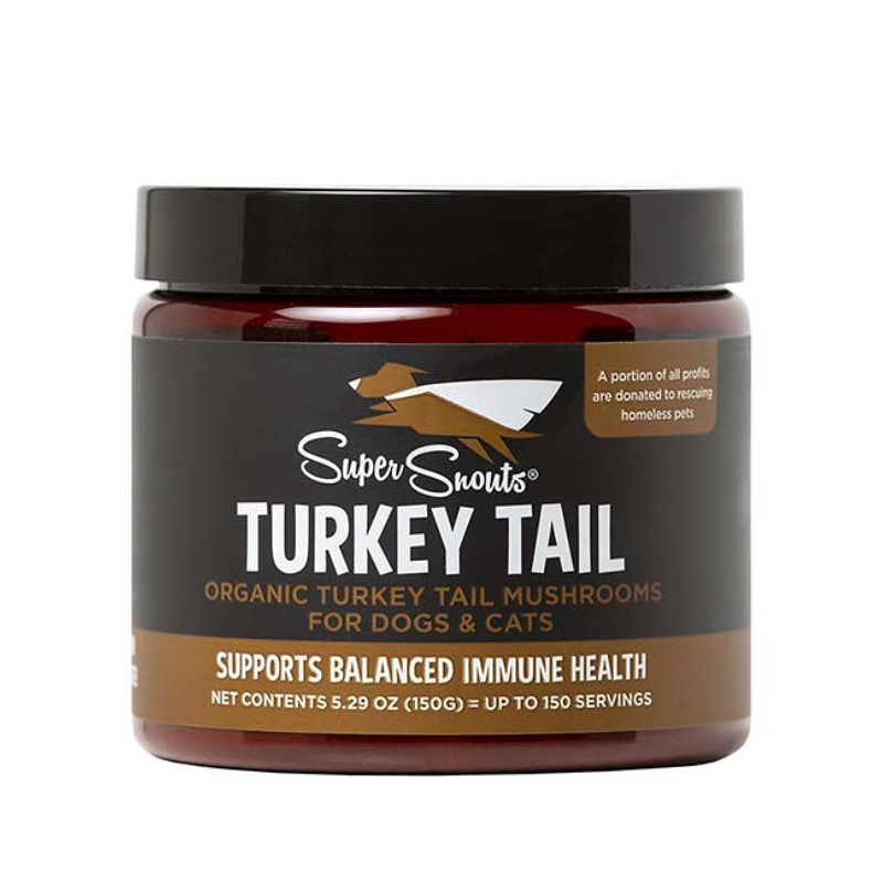 Super Snouts Turkey Tail Supplement for Dogs & Cats 75G – Paws on Chicon